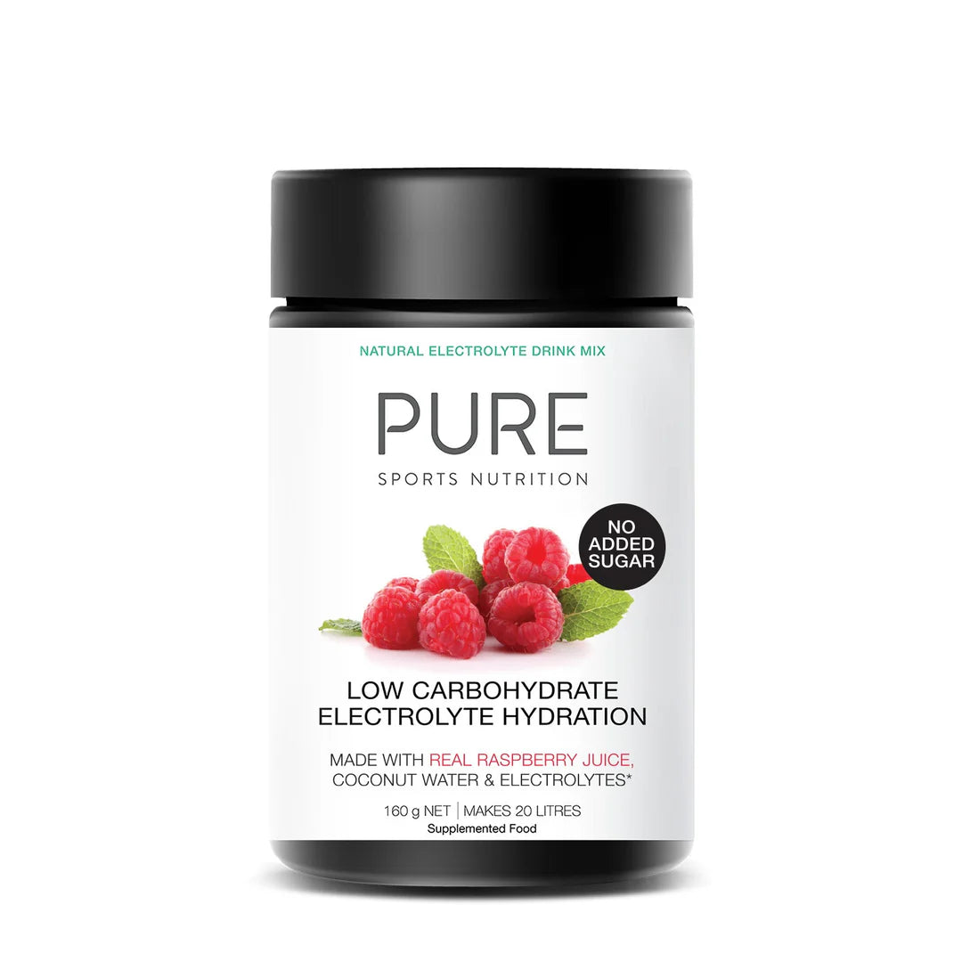 PURE Electrolyte Hydration Low Carb 160gr (makes 20L) – Sticky Bottle