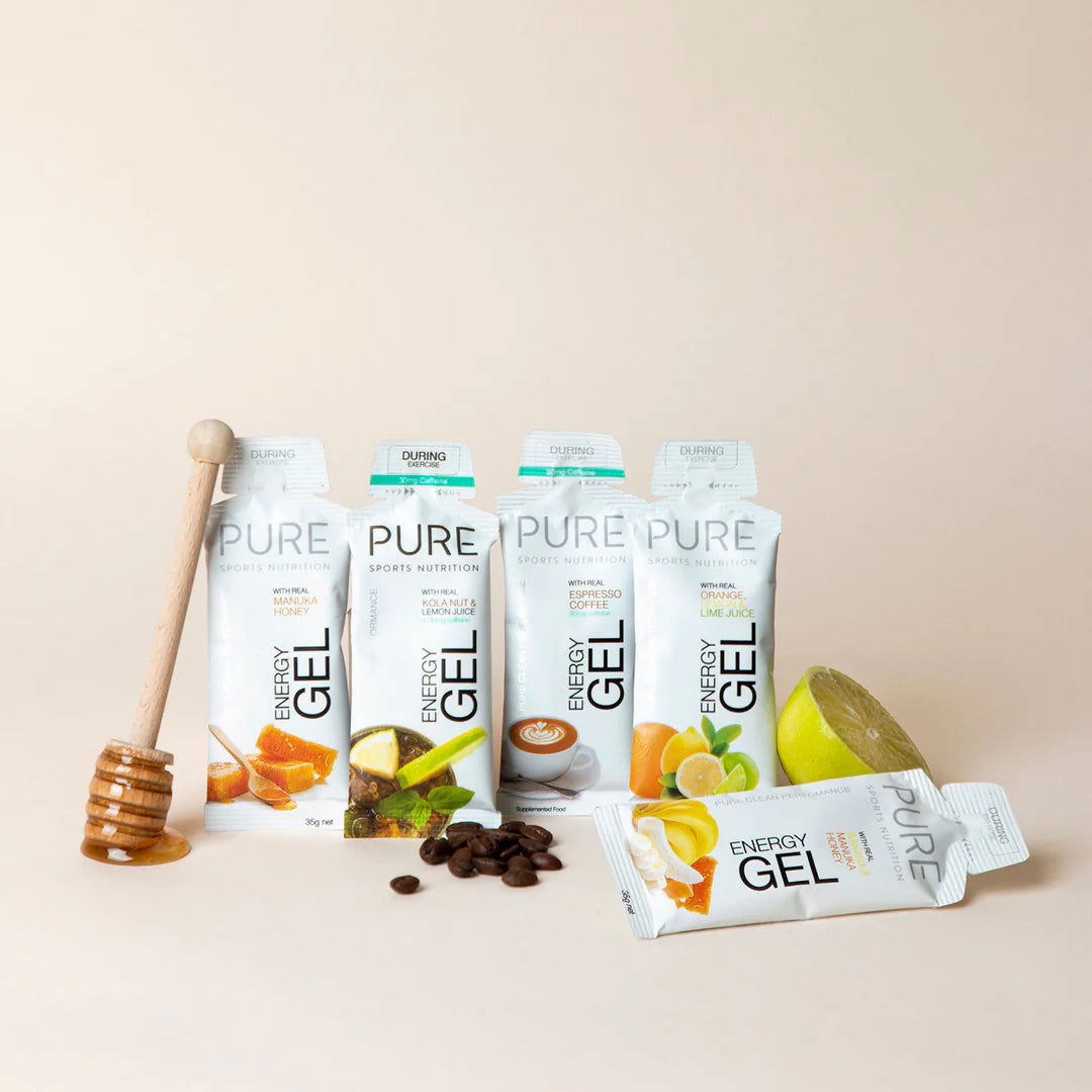 PURE Energy Gel 35g Banana Manuka Honey single – Sticky Bottle
