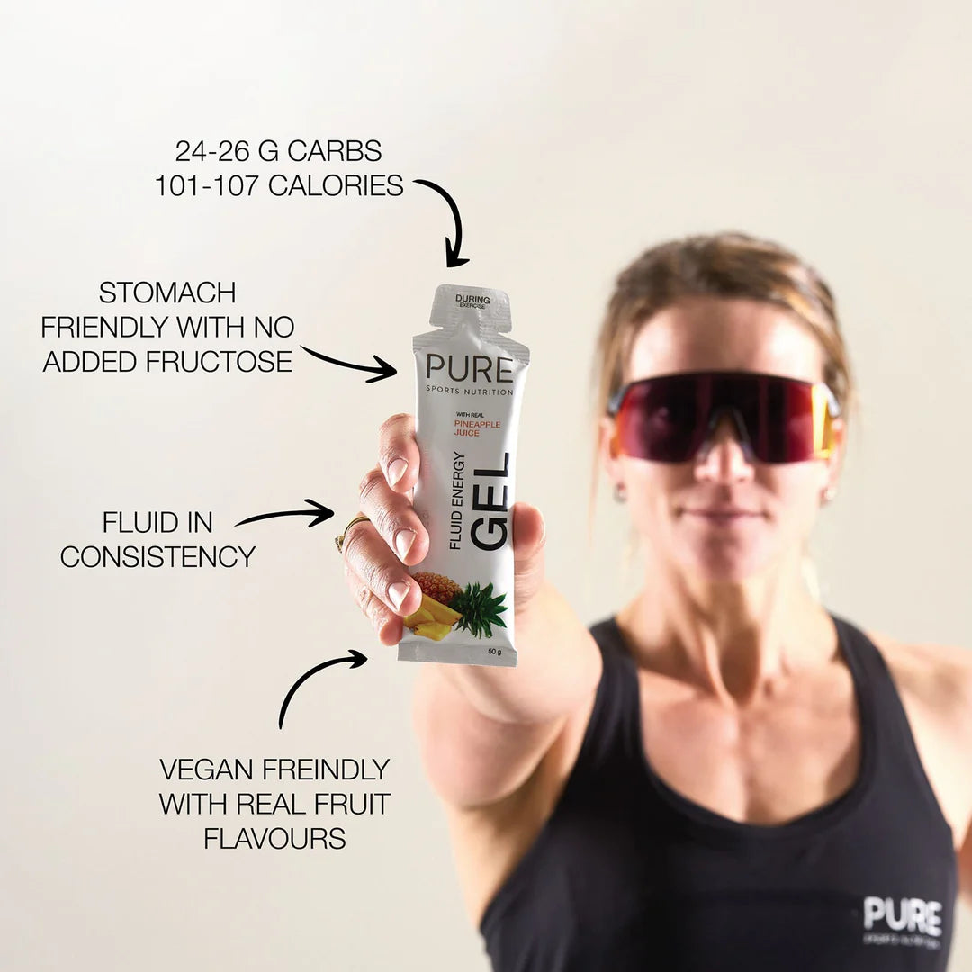 PURE Fluid Energy Gel 50g Mango single – Sticky Bottle